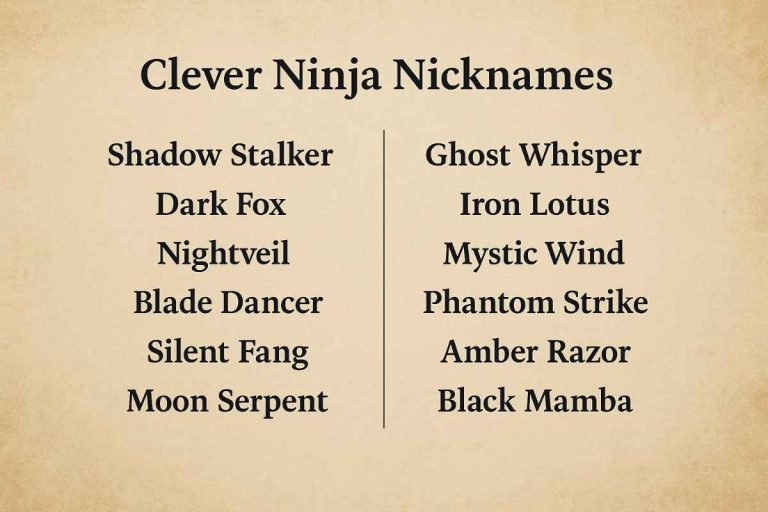 401+ Ninja Names That Are Cooler Than You Think - Slogans Nest